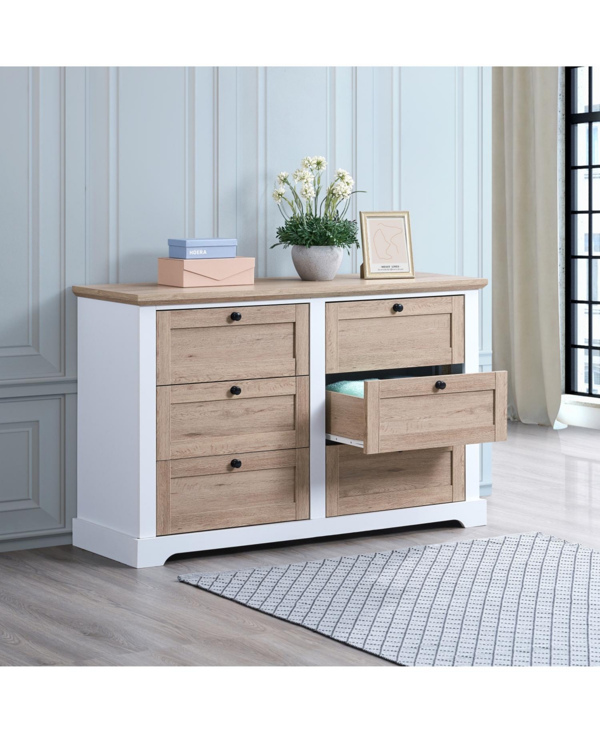 Click here for Streamdale Furniture Modern 6-Drawer Dresser  Whit... prices