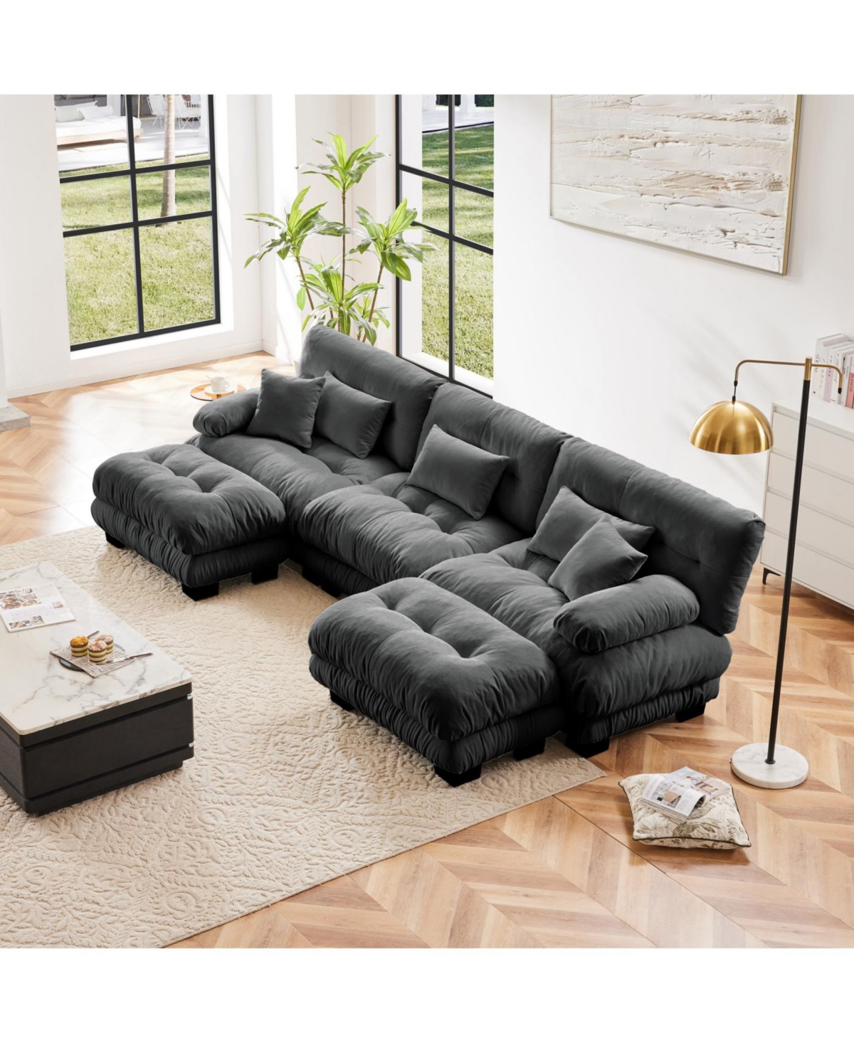 Click here for Streamdale Luxury Modular Sectional Sofa Couch - O... prices