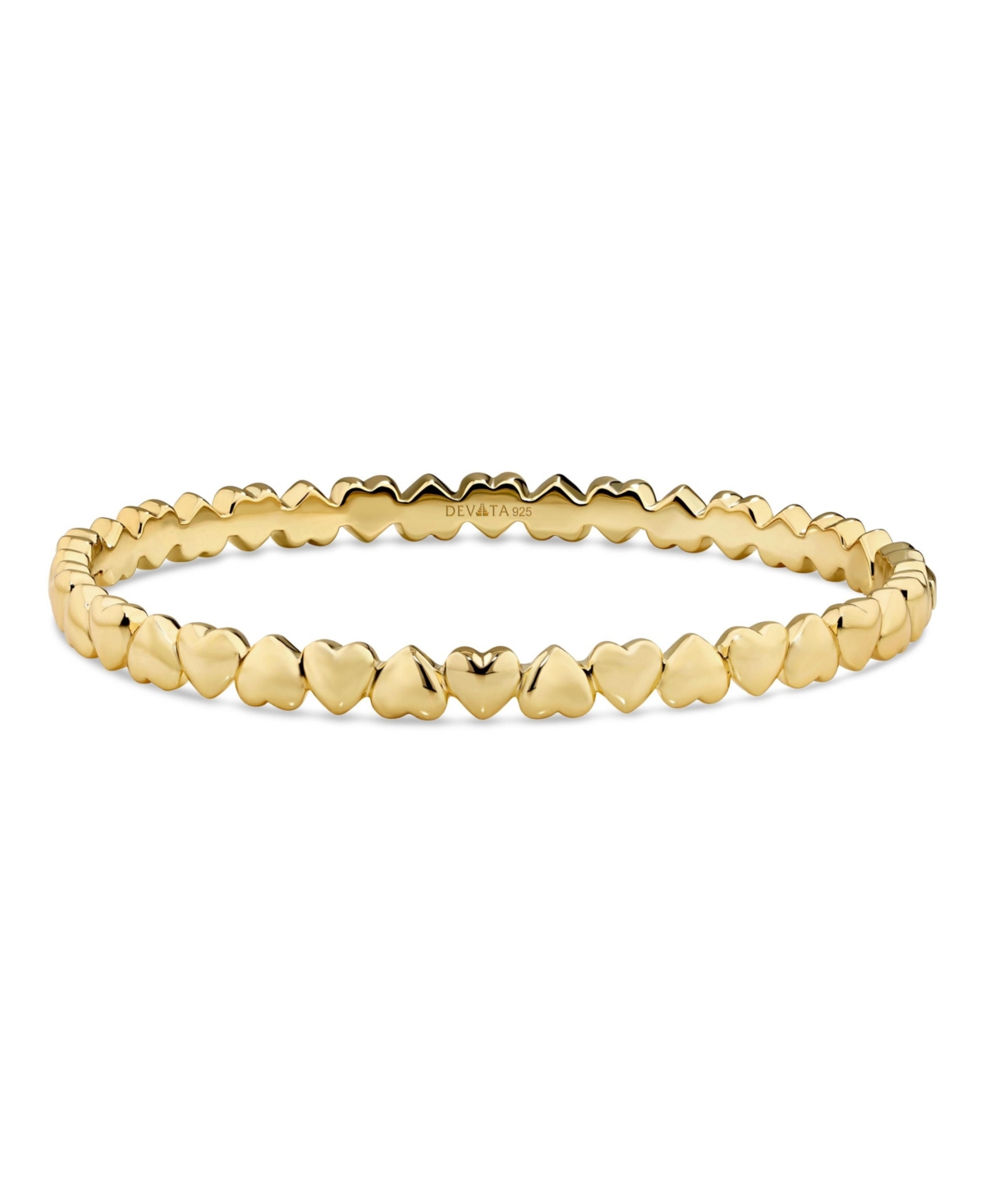 Click here for Devata Sweet Heart Eternity Bangle Bracelet in Gol... prices