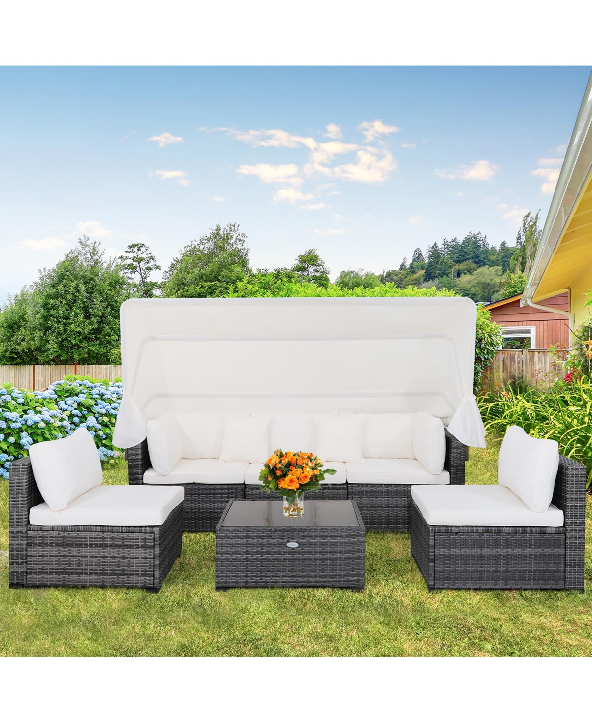 Click here for Costway 6-Piece Outdoor Patio Furniture Set Retrac... prices