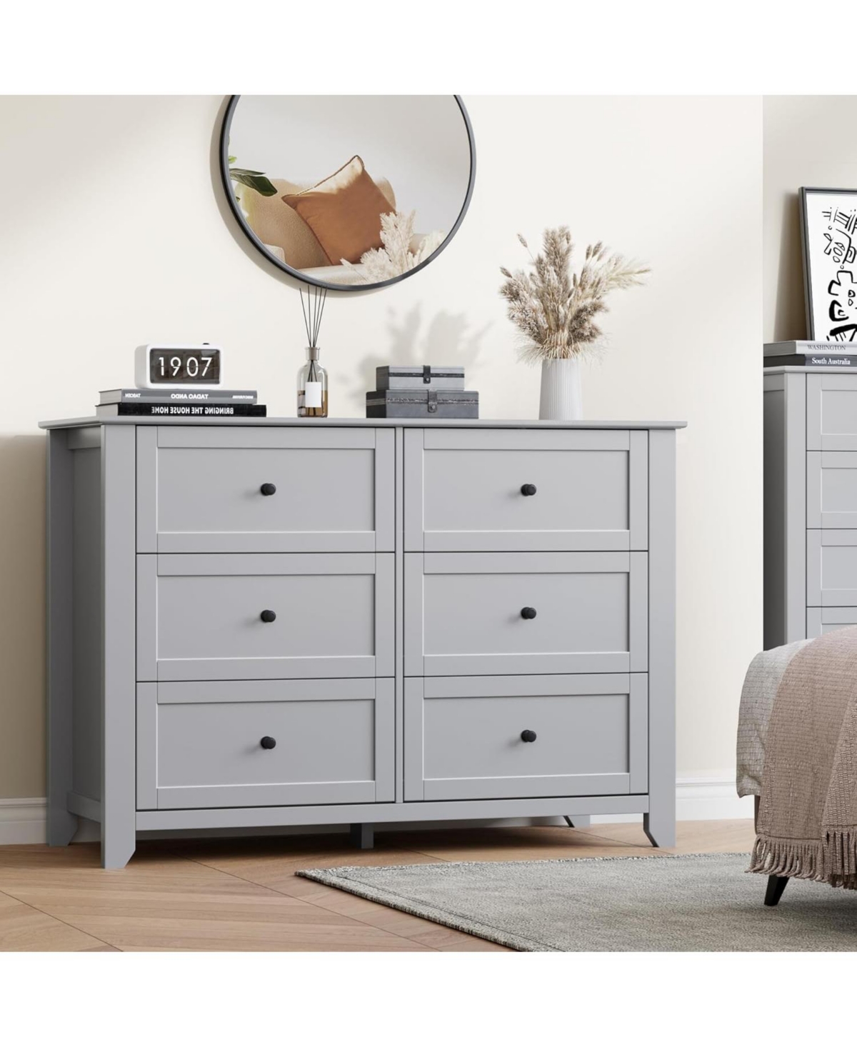 Click here for gaomon 6 Drawer Dresser for Bedroom  Wooden Chest... prices