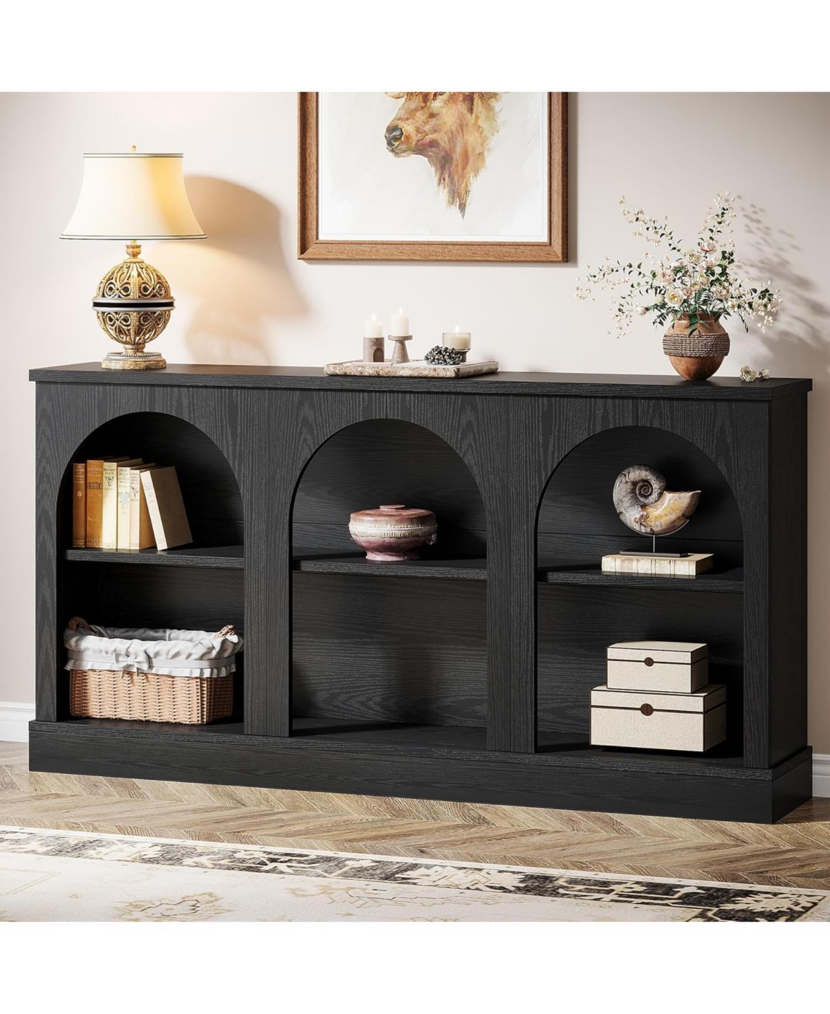 Click here for Tribesigns Farmhouse Console Table  63-Inch Long E... prices