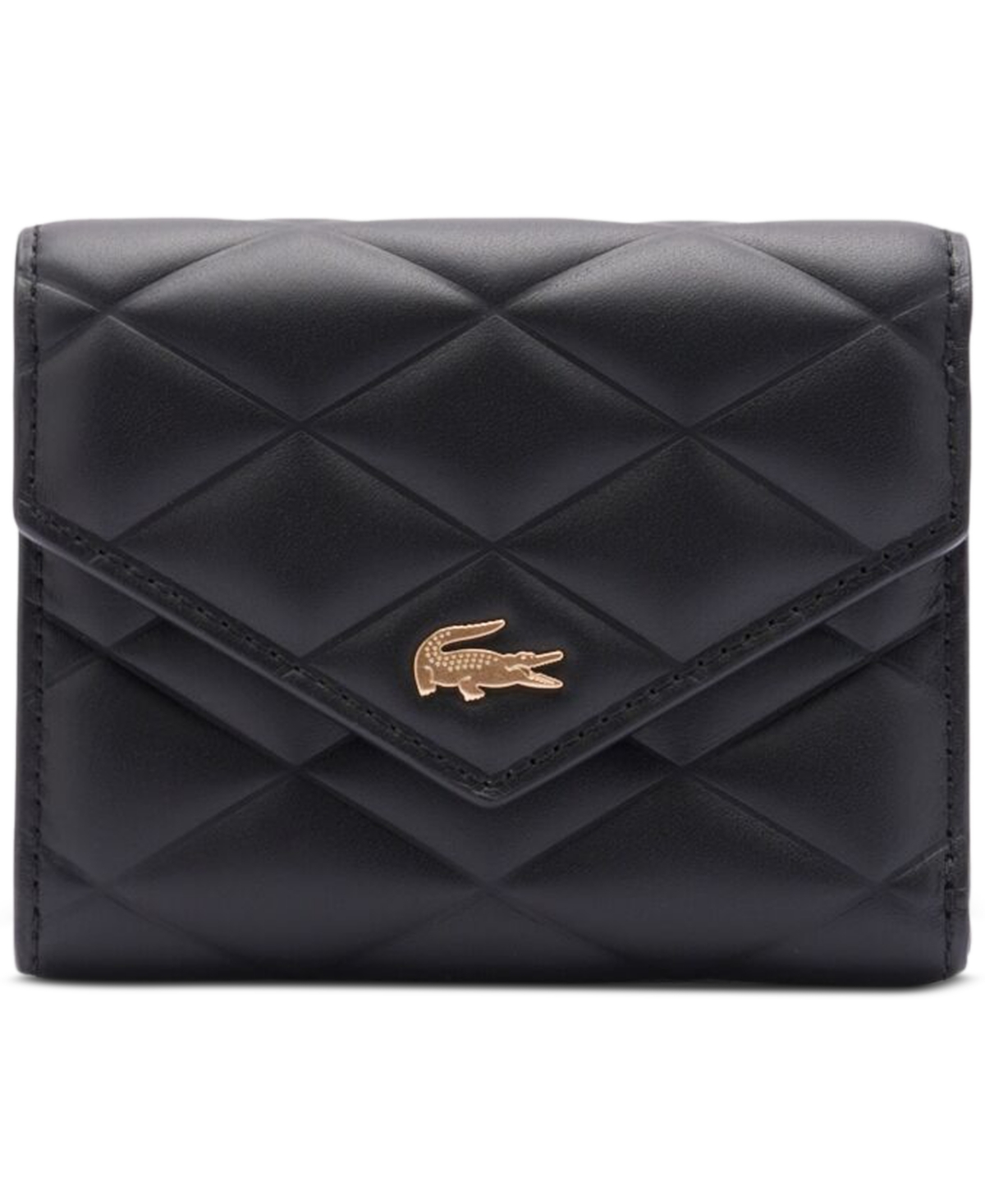 Click here for Lacoste Compact Billfold Leather Wallet - Noir prices