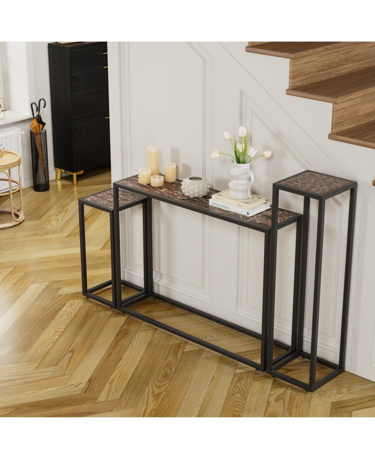 Click here for Streamdale Furniture 3-piece narrow hall table set... prices