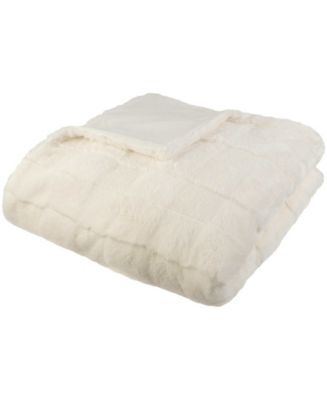 Lavish Home Classical Faux Fur Blanket, Queen - Macy's
