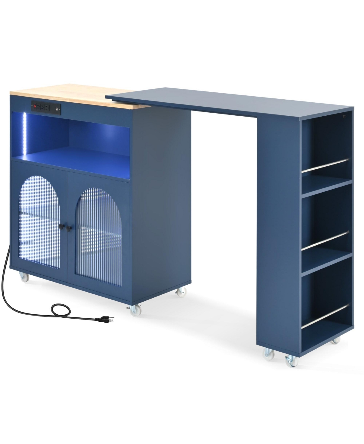 Click here for Clihome Rolling Kitchen Island With Extended Table... prices