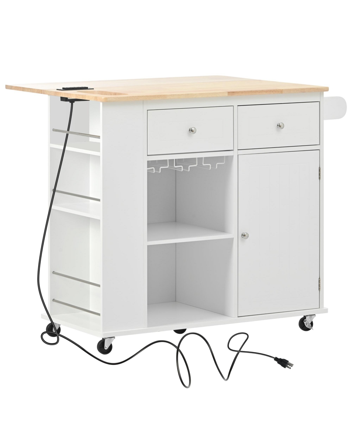 Click here for Clihome Kitchen Island with Power Outlet Open Stor... prices