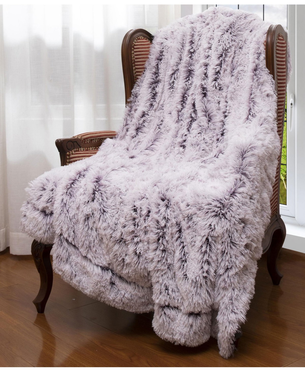 Click here for Cheer Collection Shaggy Throw  50 x 60 - Purple prices