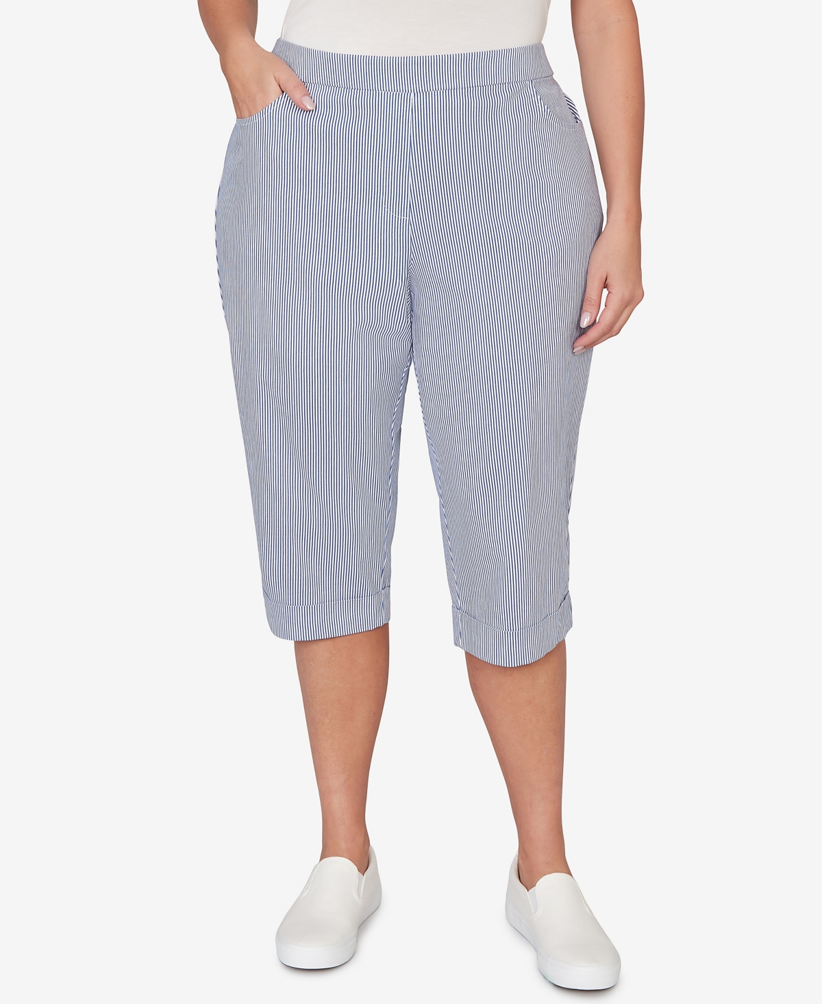 Click here for Alfred Dunner Plus Size Classic Stretch Stripe Cla... prices