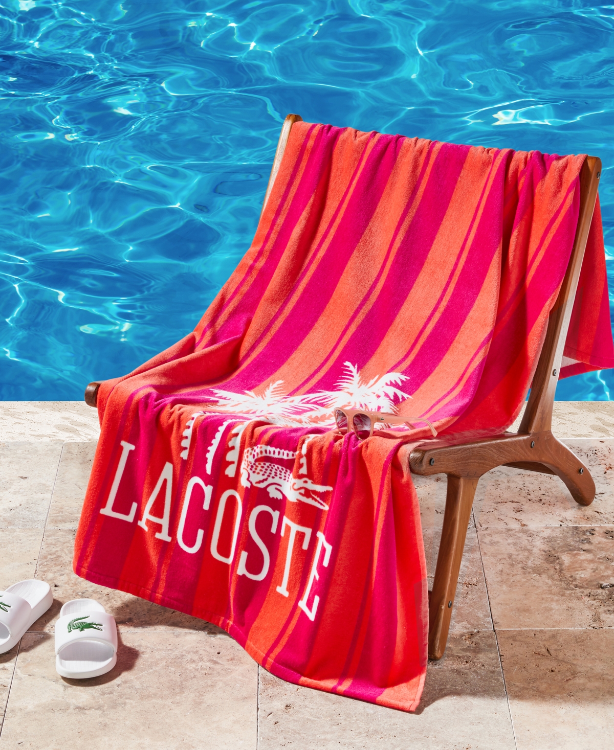 Click here for Lacoste Palm Trees Cotton Beach Towel  36 x 72 - R... prices