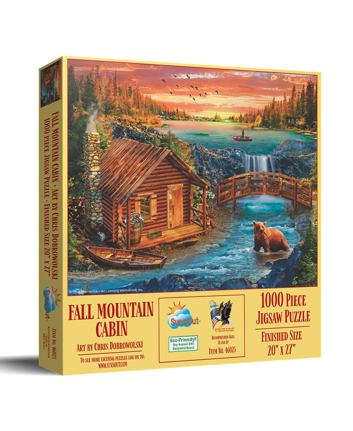 Click here for SunsOut Fall Mountain Cabin 1000 piece Jigsaw Puzz... prices