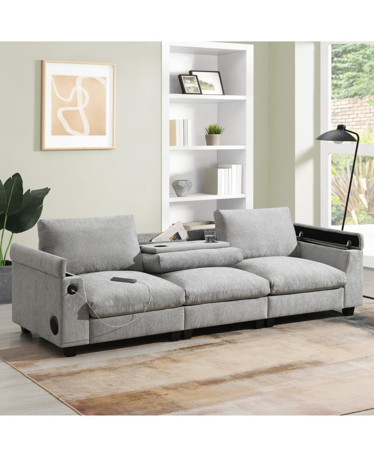 Click here for Streamdale Chenille Sectional Sofa with Drop Down... prices