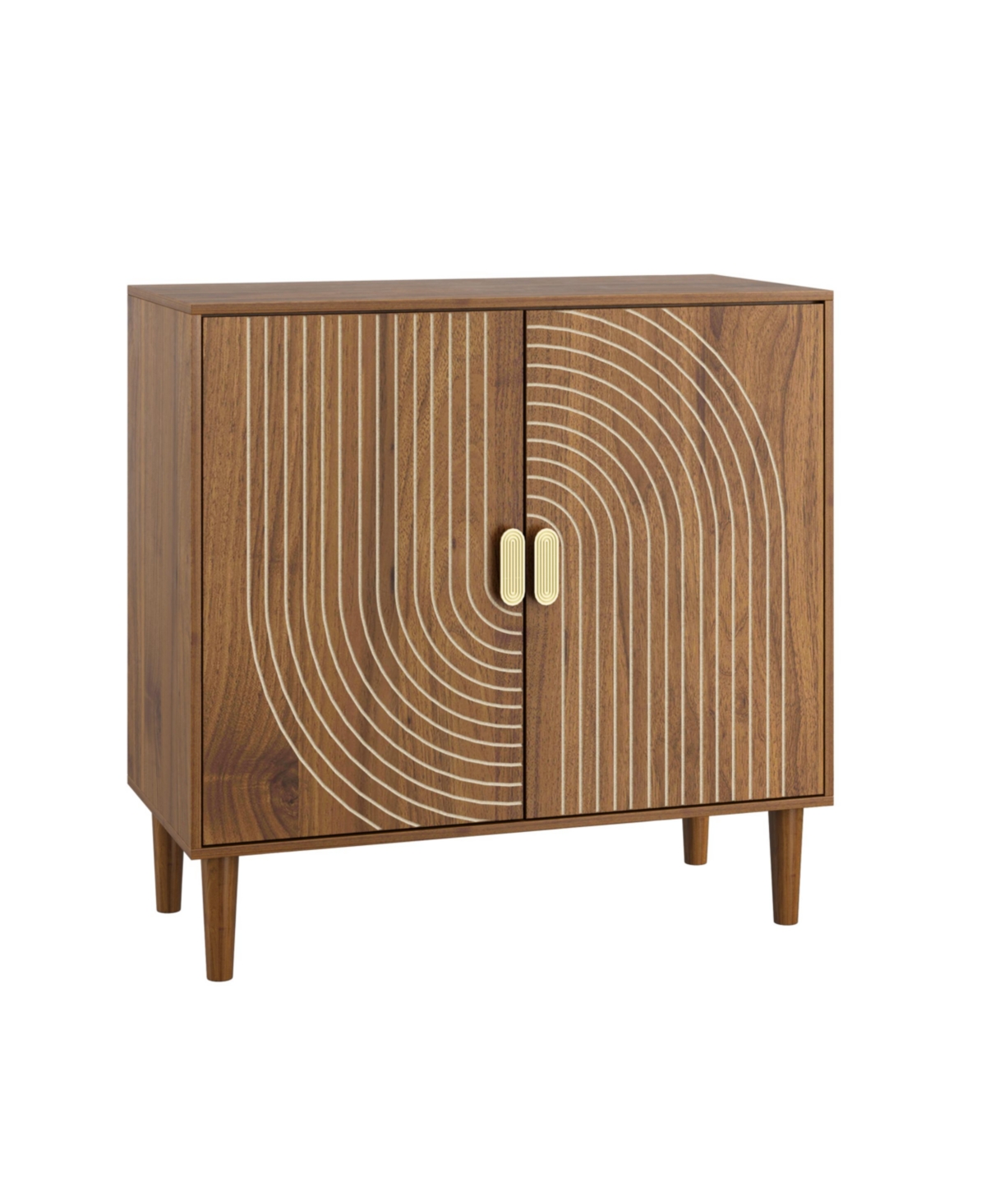 Click here for sumyeg Walnut Storage Cabinet with Line Groove Des... prices