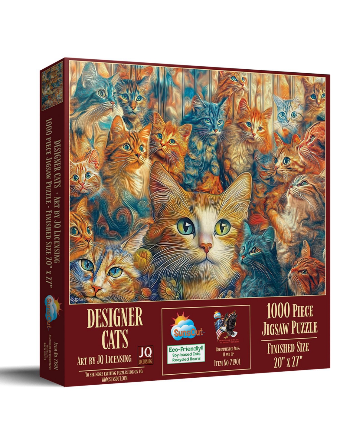 Click here for SunsOut Designer Cats 1000 piece Jigsaw Puzzle for... prices