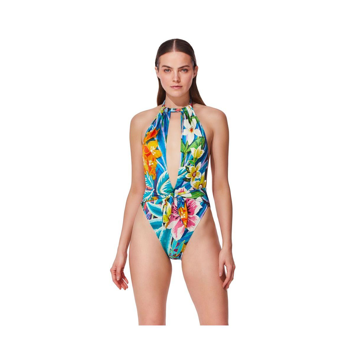 Click here for Gottex Womens Tropicana Neck Halter Cut Out One Pi... prices