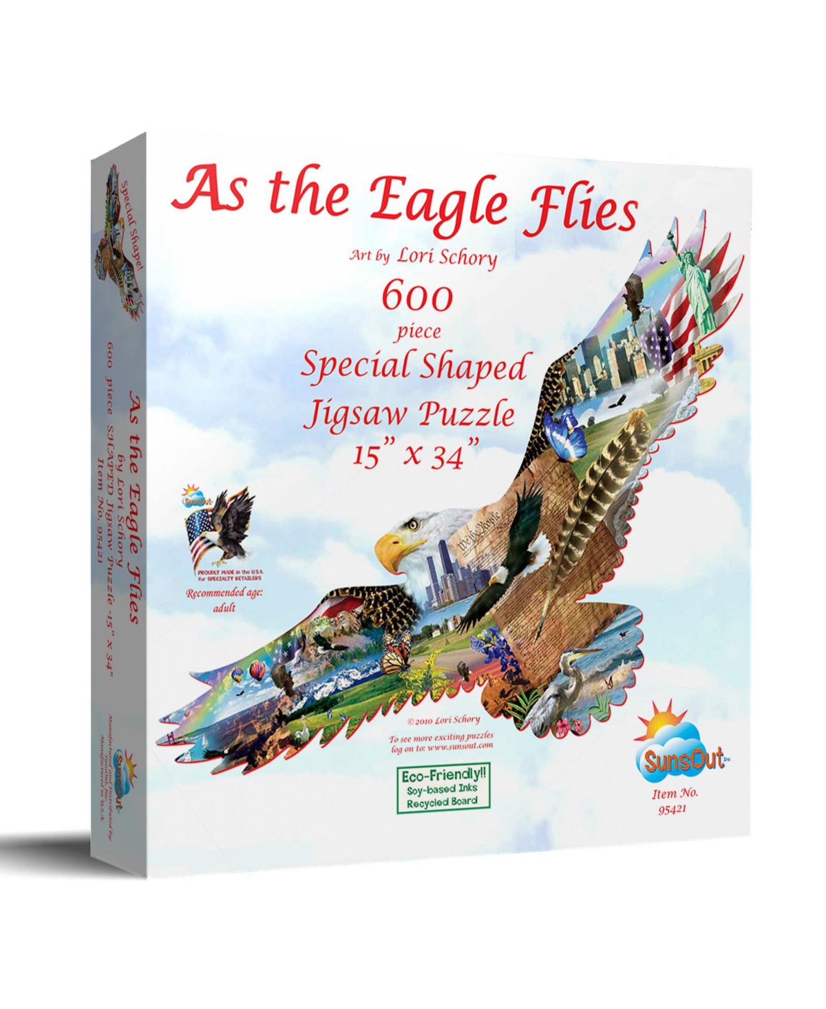 Click here for SunsOut As the Eagle Flies 600 piece Jigsaw Puzzle... prices