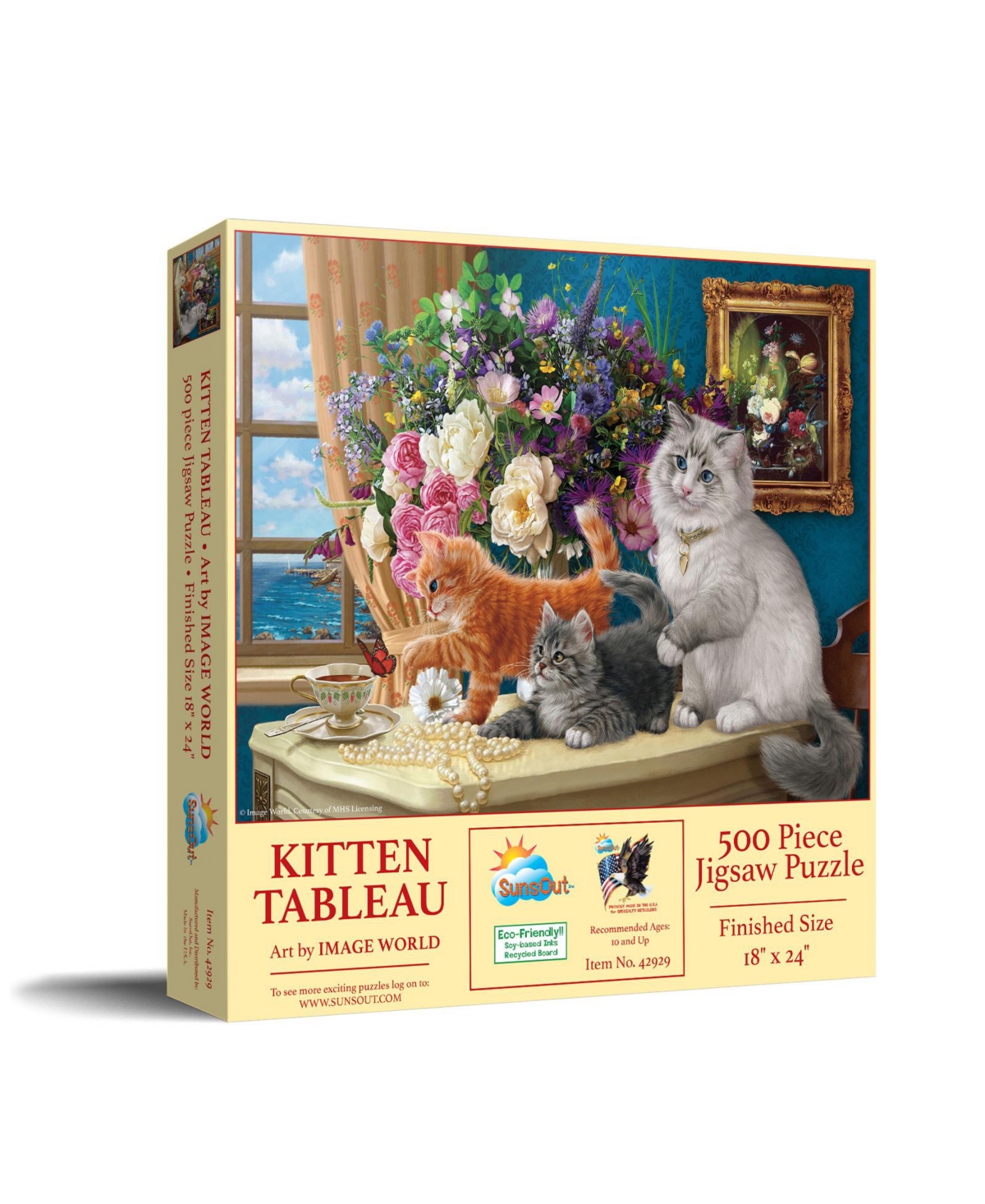Click here for SunsOut Kitten Tableau 500 piece Jigsaw Puzzle for... prices