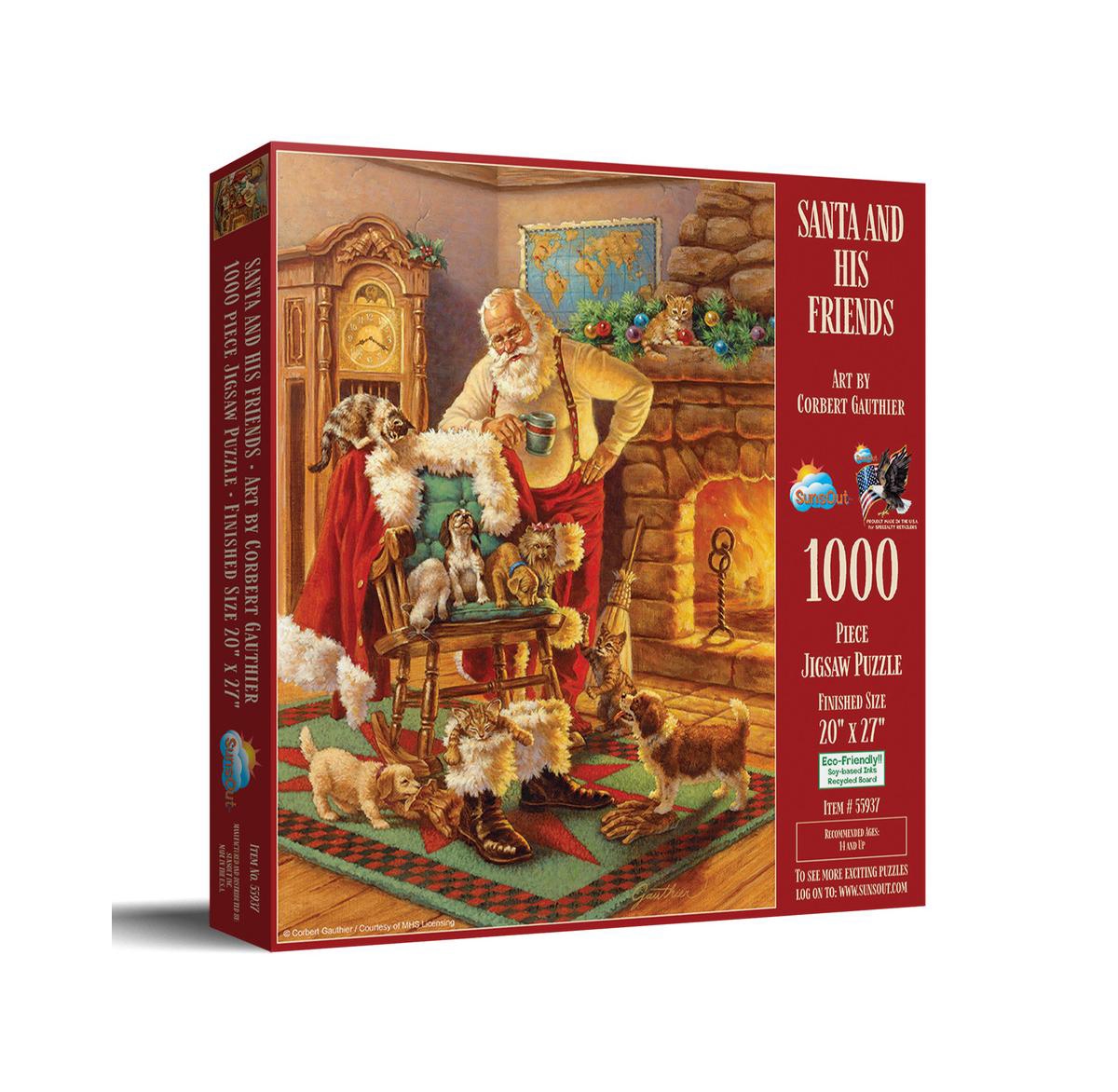 Click here for SunsOut Santa and His Friends 1000 piece Jigsaw Pu... prices