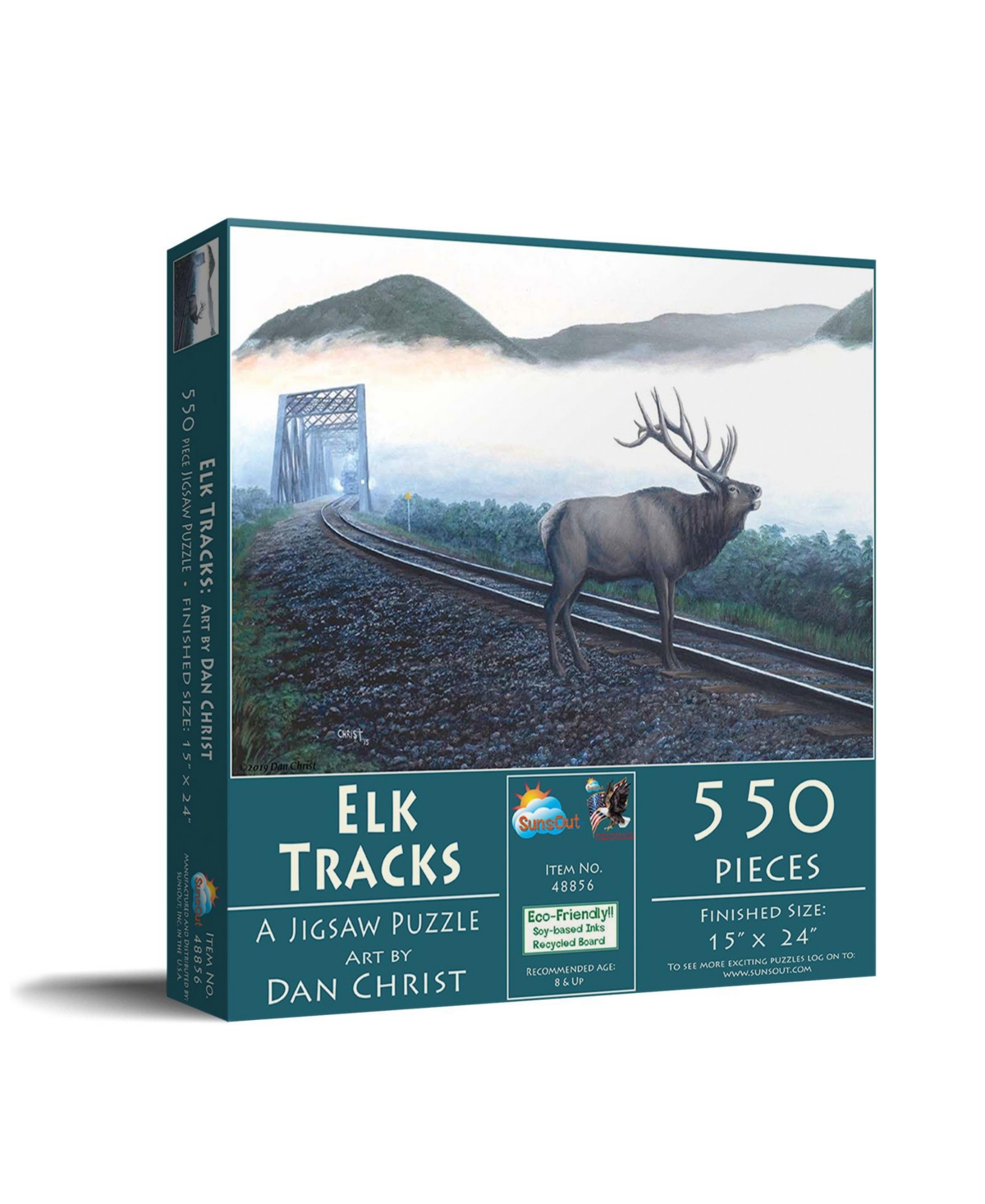 Click here for SunsOut Elk Tracks 550 piece Jigsaw Puzzle for Adu... prices