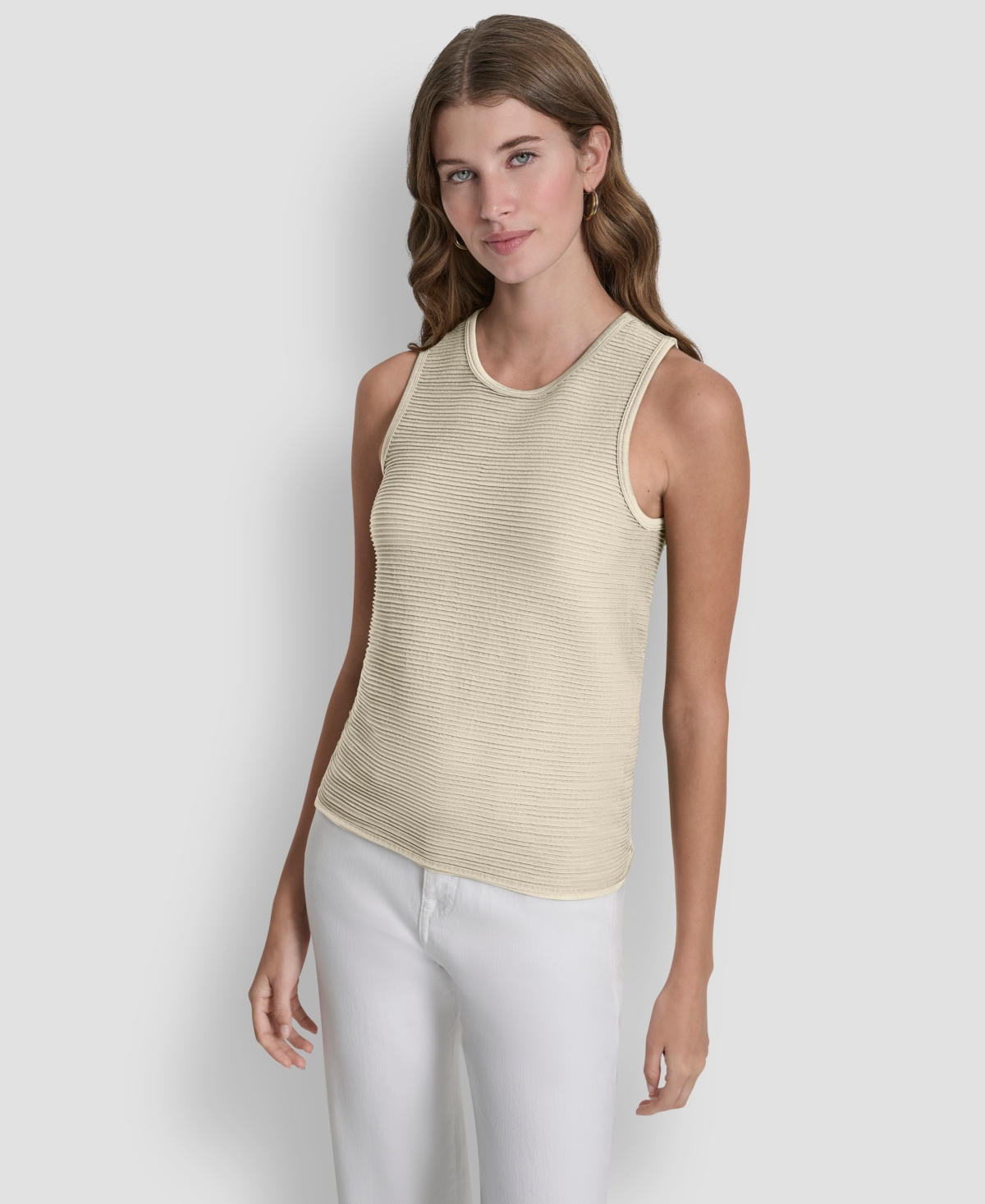 Click here for Dkny Womens Cutaway Seamless Tank - Pebble prices