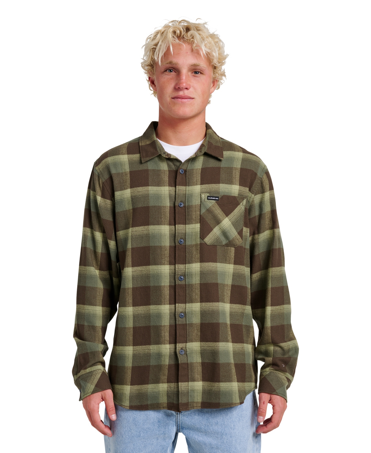 Click here for Quiksilver Mens Penmar Check Flannel Shirt - Brown prices