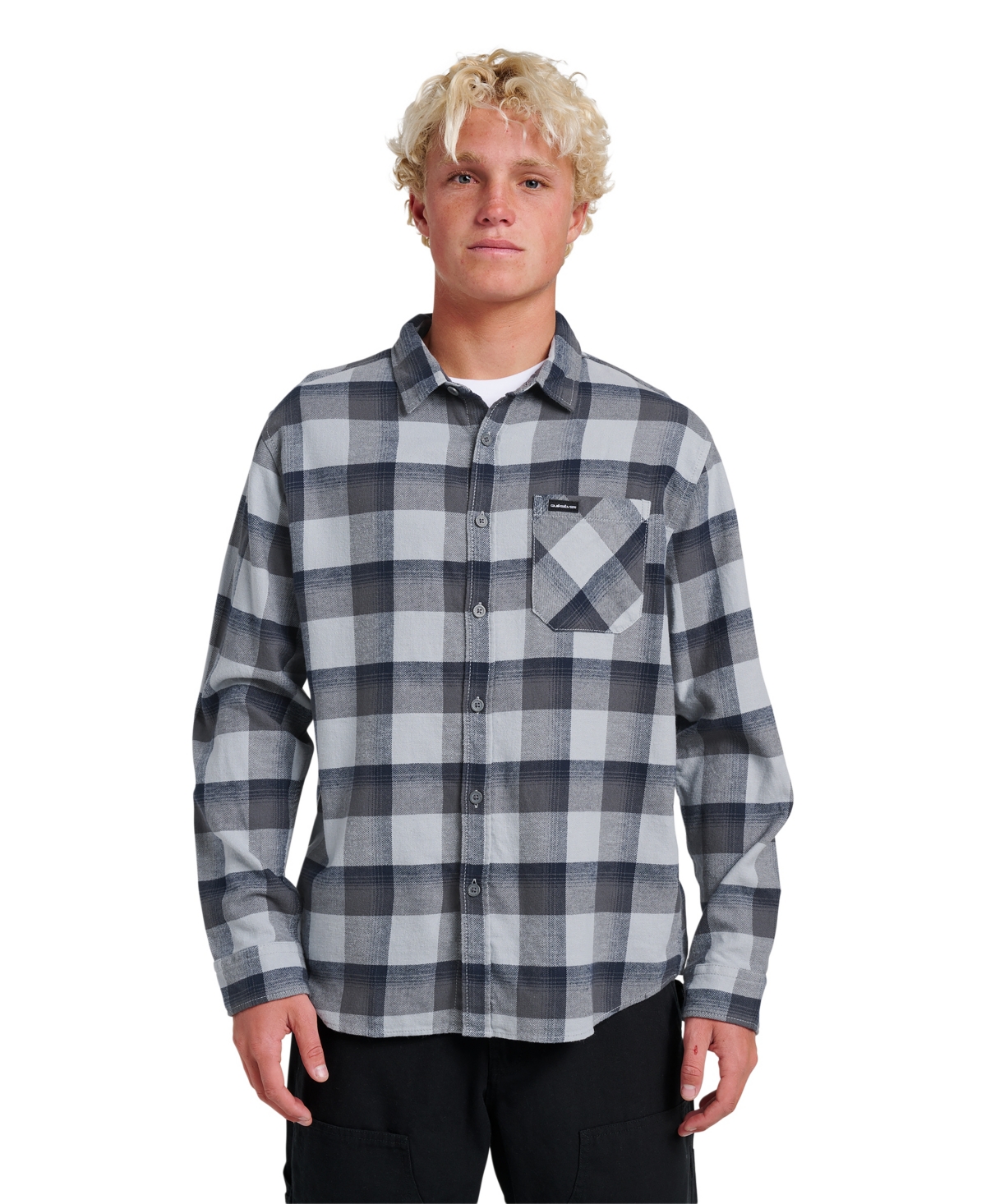 Click here for Quiksilver Mens Penmar Check Flannel Shirt - Gray prices