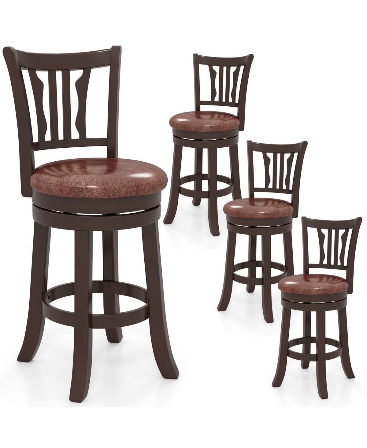 Click here for Gymax 26 Counter Height Swivel Bar Stools Set of 4... prices