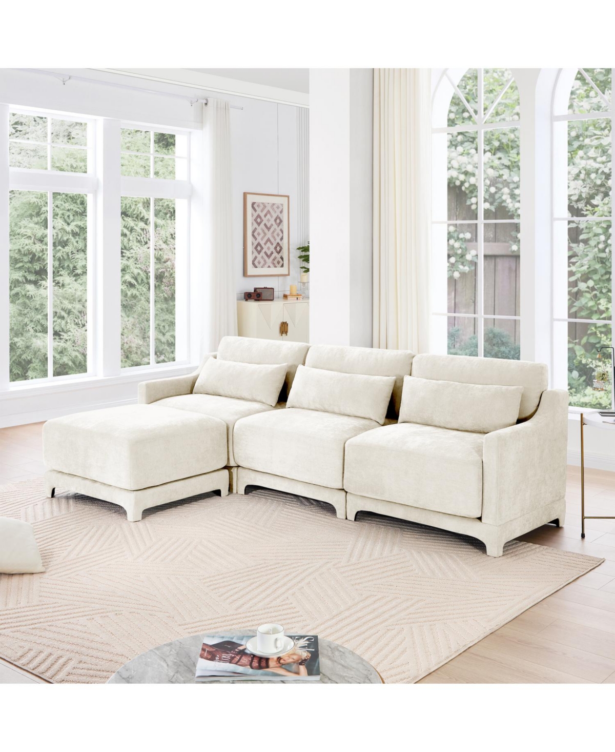 Click here for Streamdale Furniture Chenille 3-Seater Sofa w/ Ott... prices