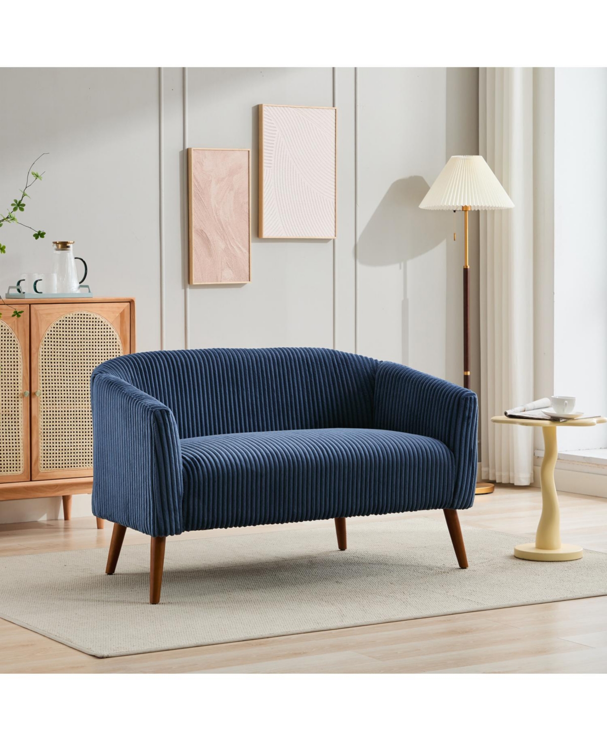 Click here for Streamdale Furniture Corduroy Loveseat Sofa - Navy... prices