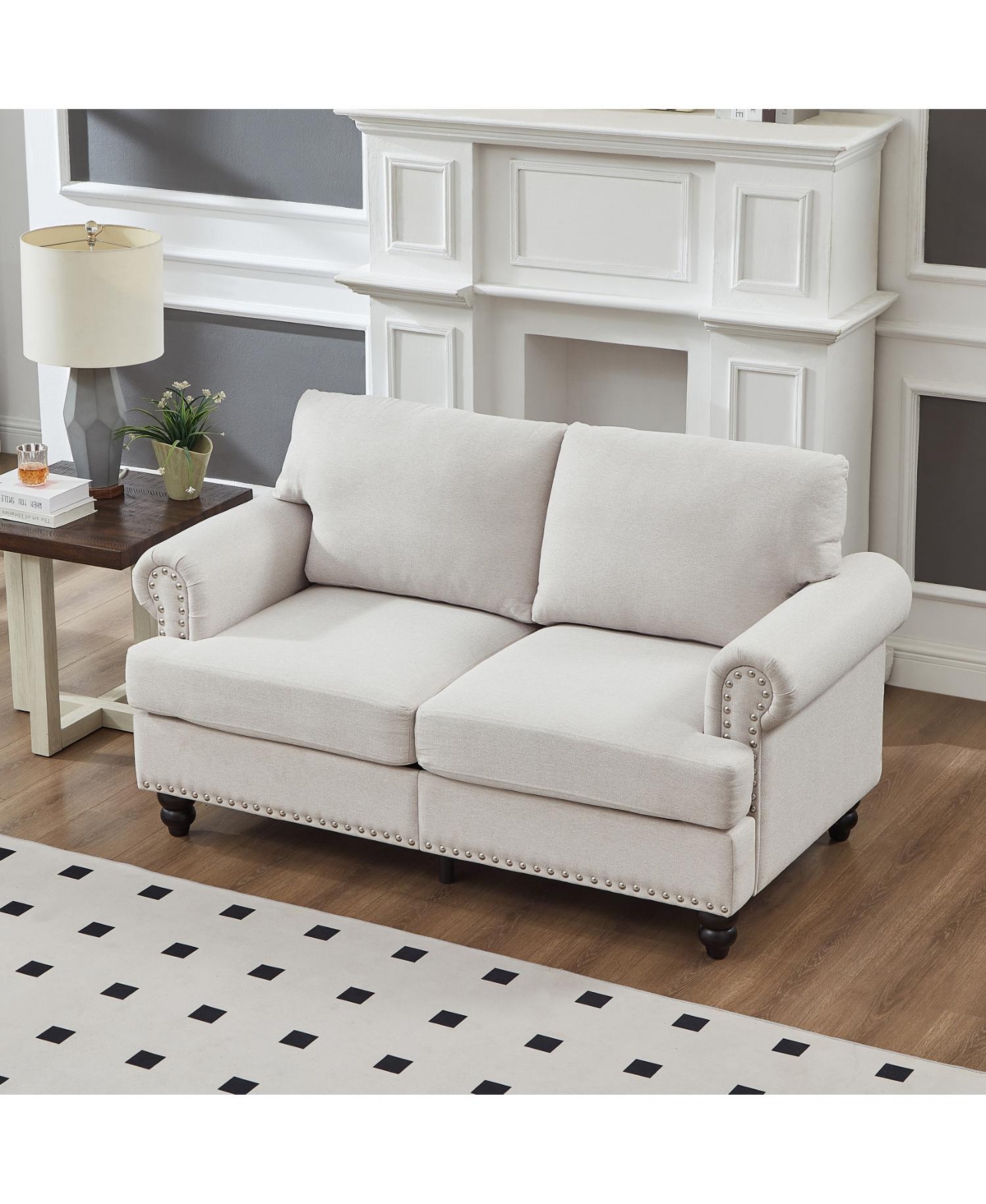 Click here for Streamdale Furniture 59.5" Modern Beige Loves... prices