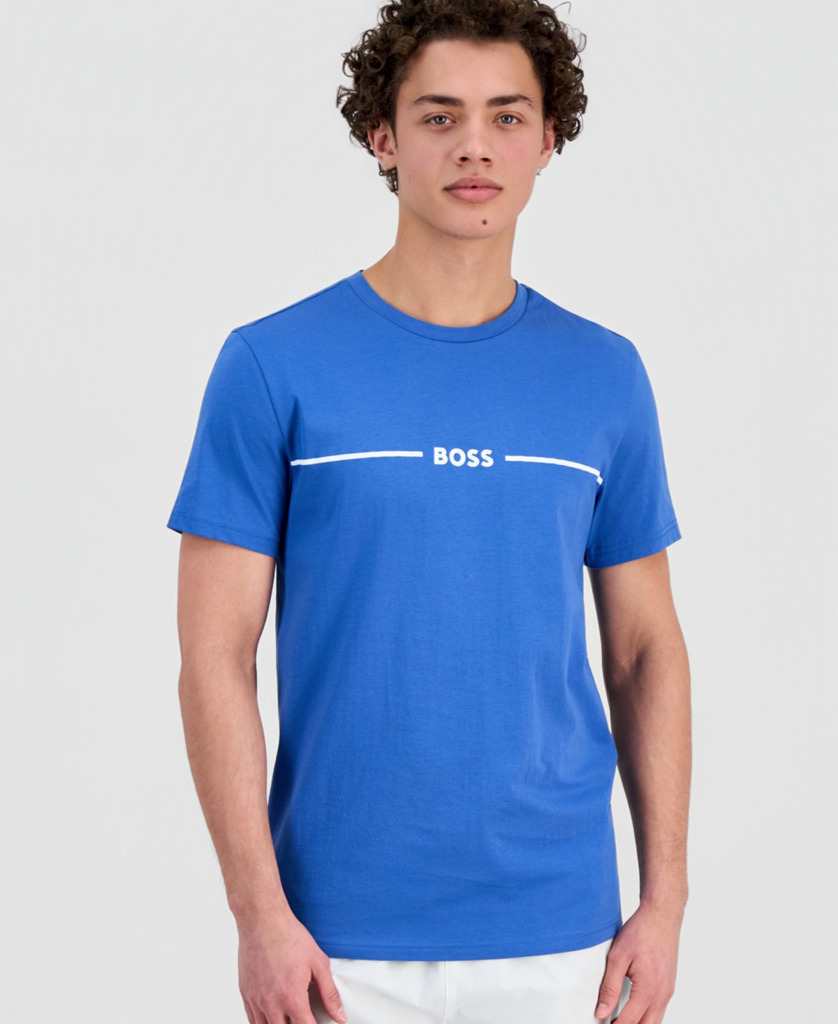 Click here for Hugo by Hugo Boss Mens Logo T-Shirt - Blue prices
