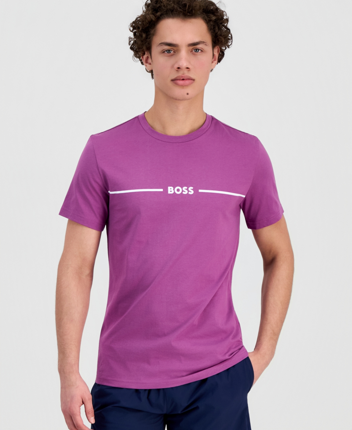 Click here for Hugo by Hugo Boss Mens Logo T-Shirt - Pink prices
