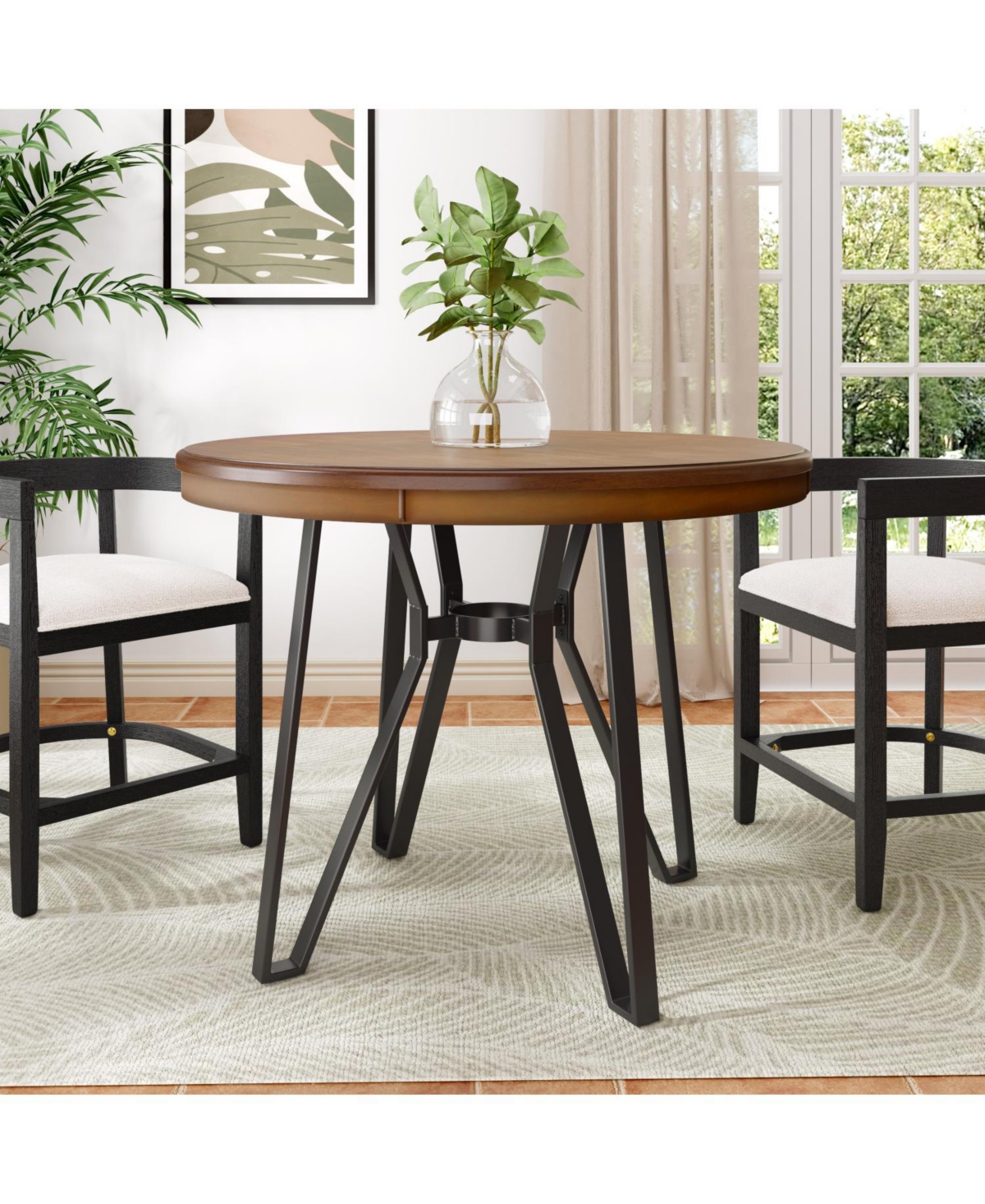 Click here for Streamdale Furniture Round Bar Table - Ash brown prices