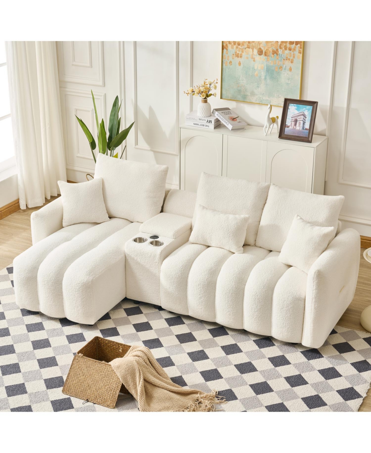 Click here for Streamdale Furniture 92 Teddy Fur Corner Sofa w/ U... prices