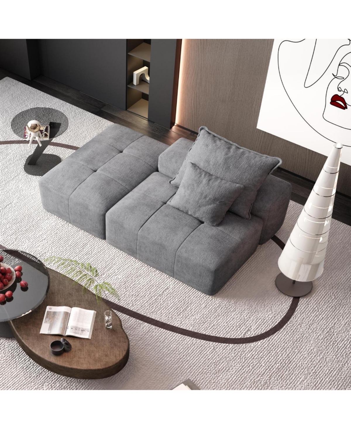 Click here for Streamdale Furniture Modern Chenille Sectional Sof... prices