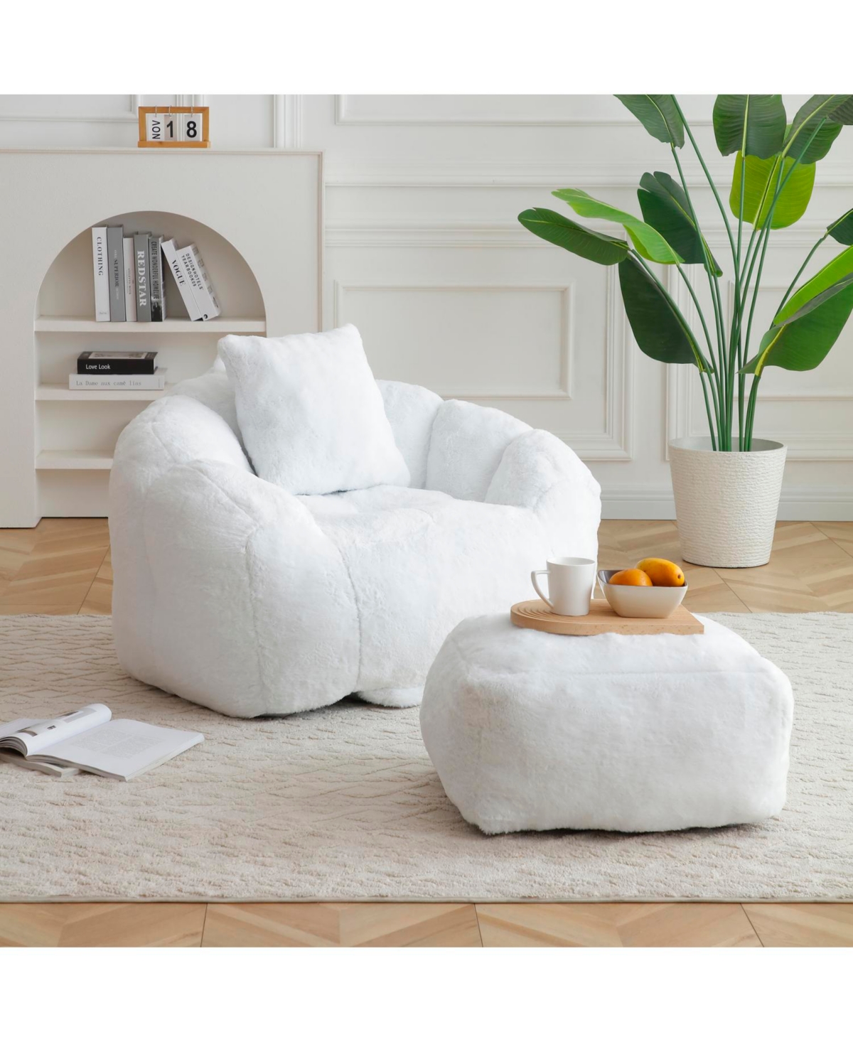 Click here for Streamdale Furniture Giant Faux Fur Bean Bag Chair... prices