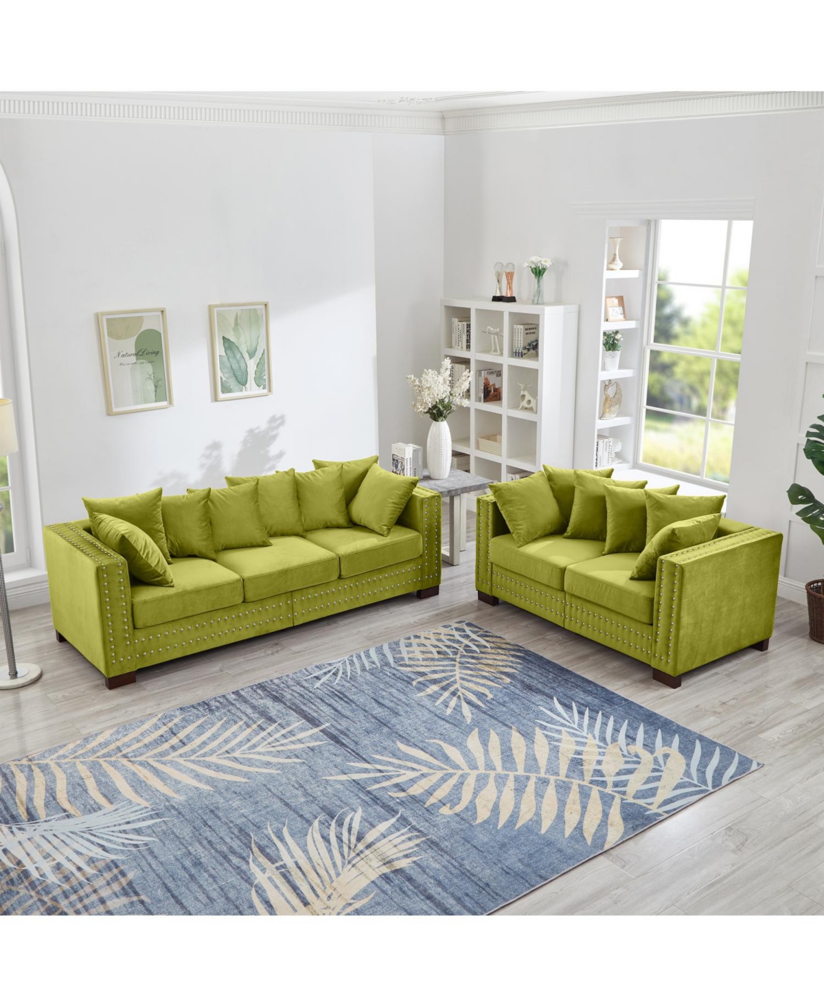 Click here for Streamdale Furniture Green Velvet Sofa 2+3 Seater... prices