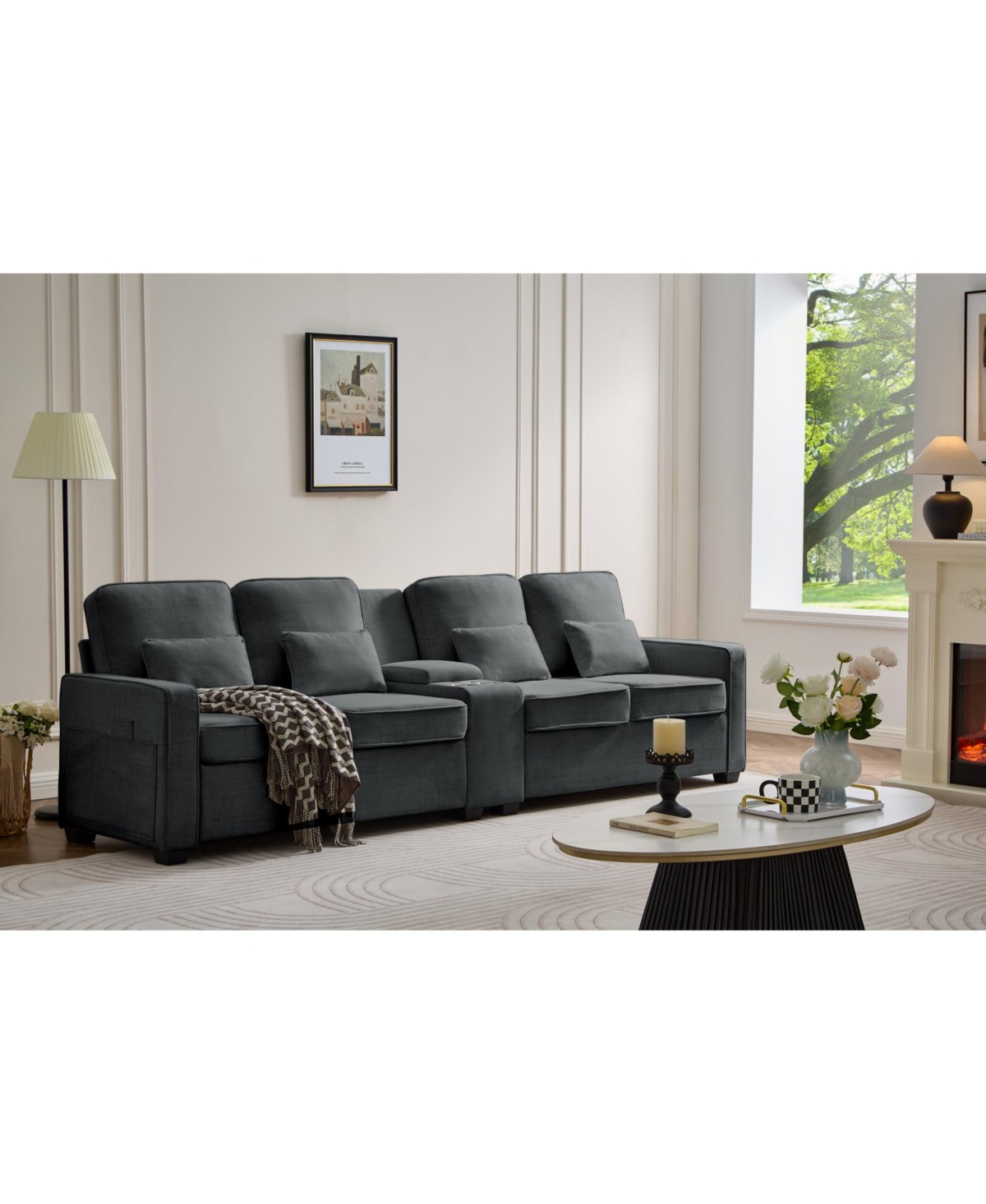 Click here for Streamdale 114" Sofa w/ Console  Cupholders... prices