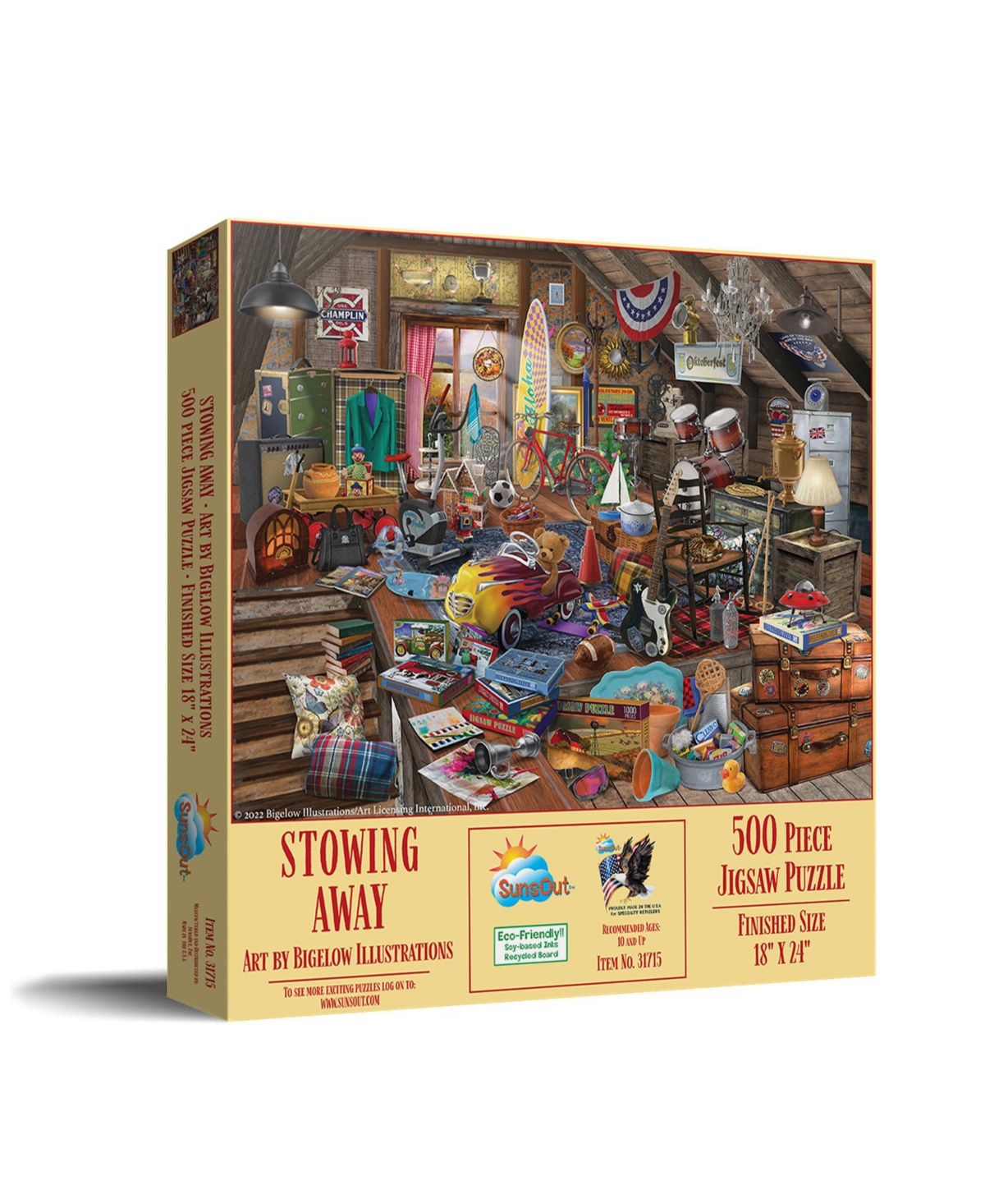 Click here for SunsOut Stowing Away 500 piece Jigsaw Puzzle for A... prices