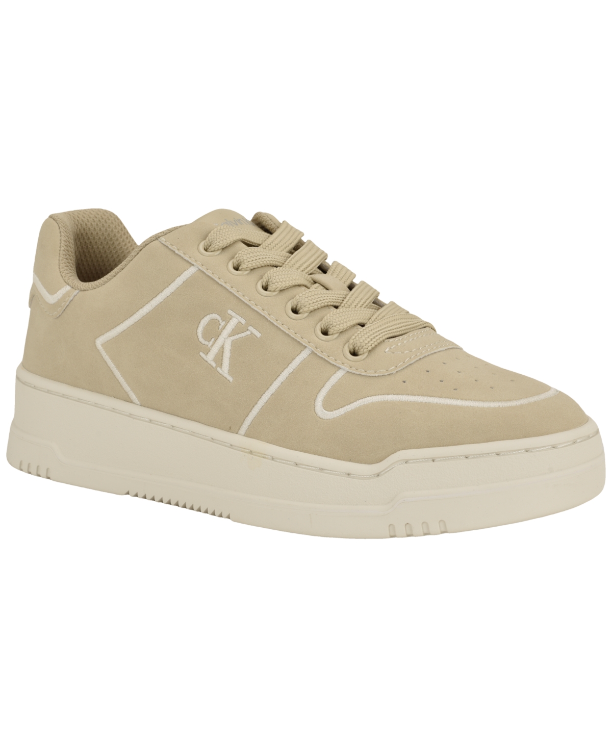 Click here for Calvin Klein Womens Pozin Round Toe Lace-Up Sneake... prices