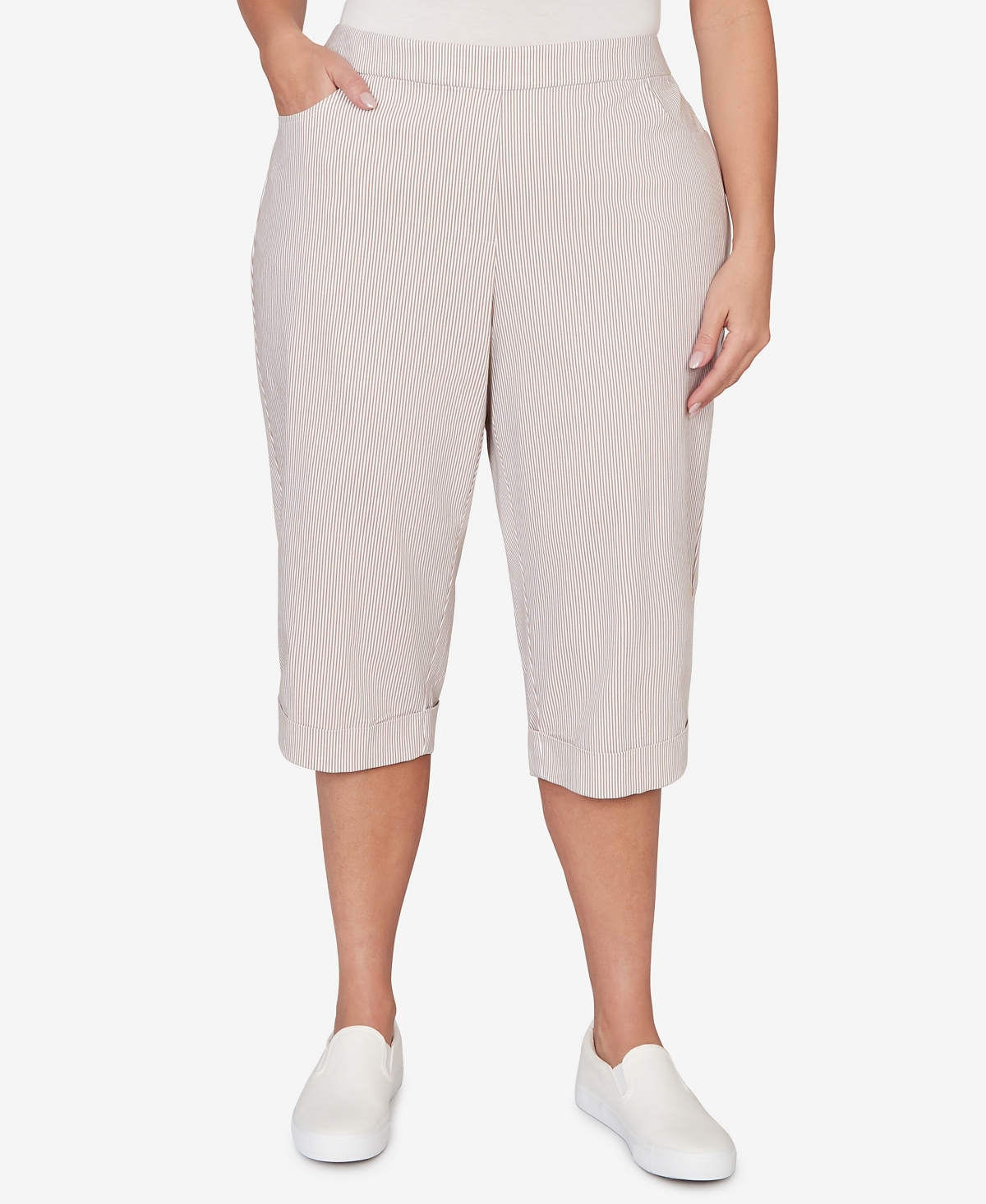 Click here for Alfred Dunner Plus Size Classic Stretch Stripe Cla... prices