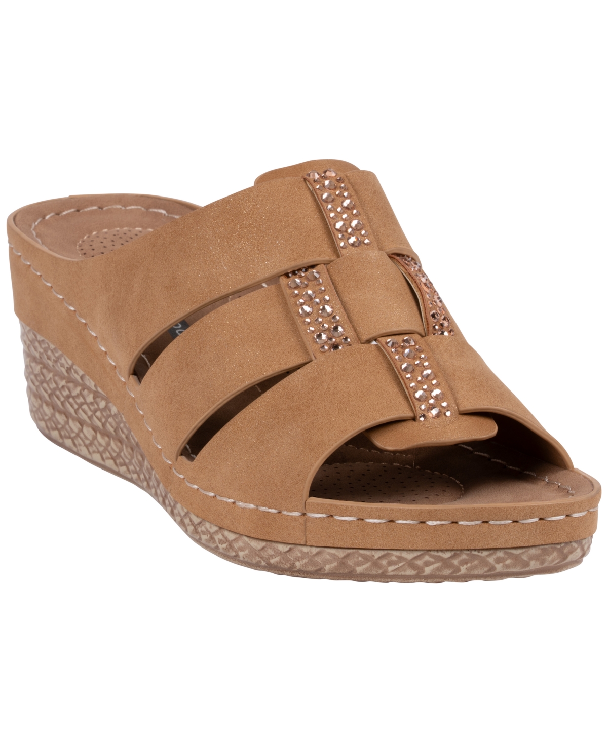 Click here for Gc Shoes Womens Monte Embellished Slip-On Sandals... prices