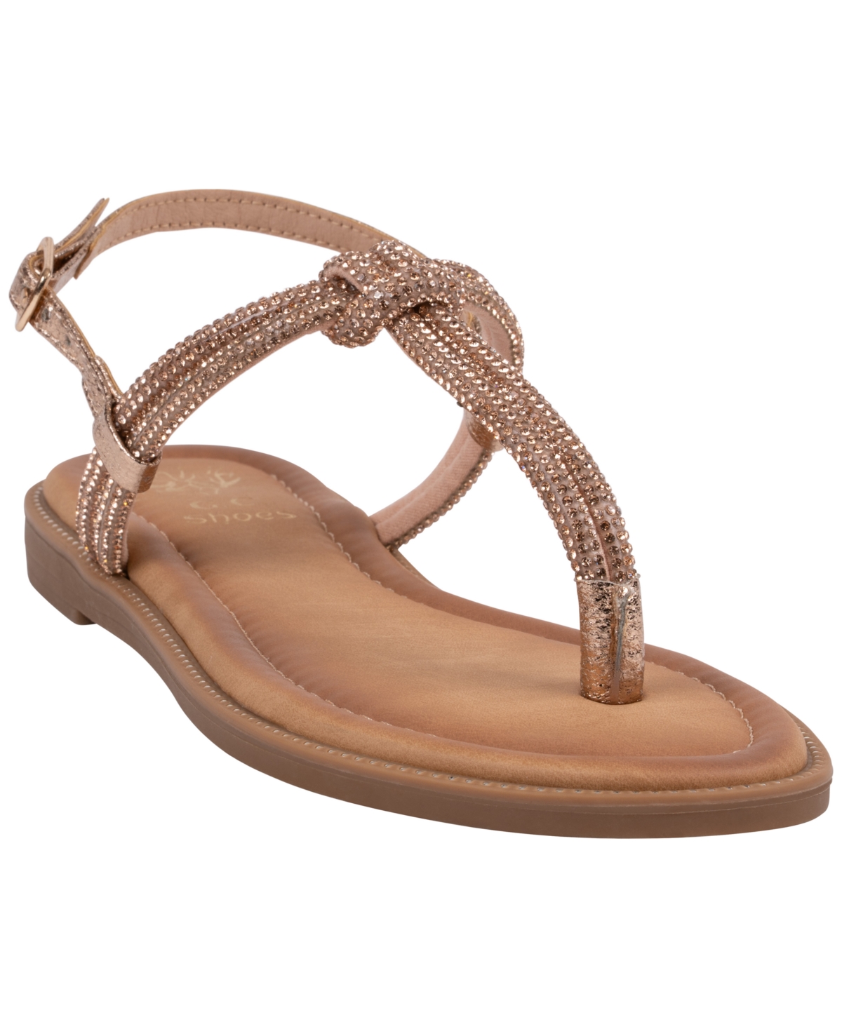 Click here for Gc Shoes Womens Embellished Buckle Flat Sandals -... prices