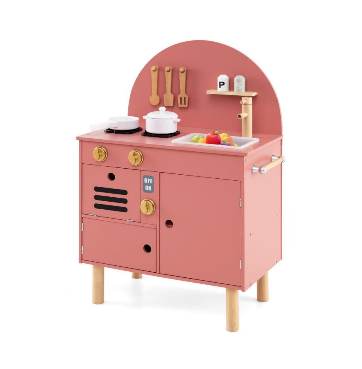 Click here for Hongge Wooden Kids Play Kitchen Set with Interacti... prices