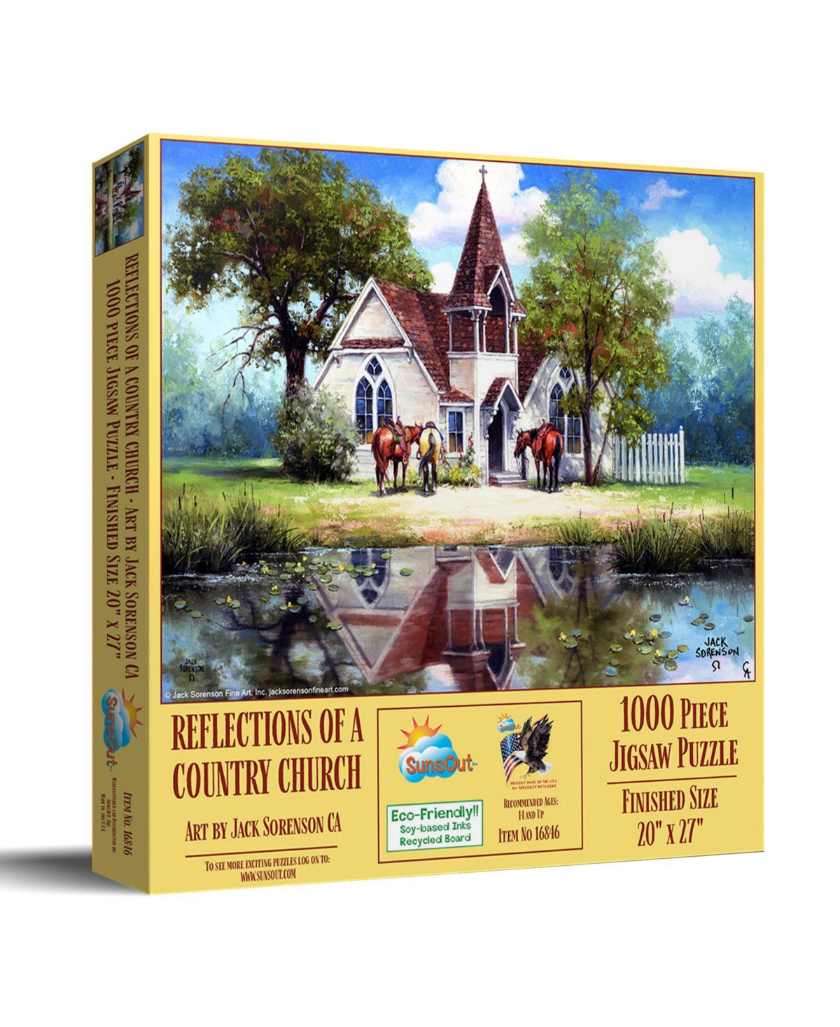 Click here for SunsOut Reflections of a Country Church 1000 piece... prices