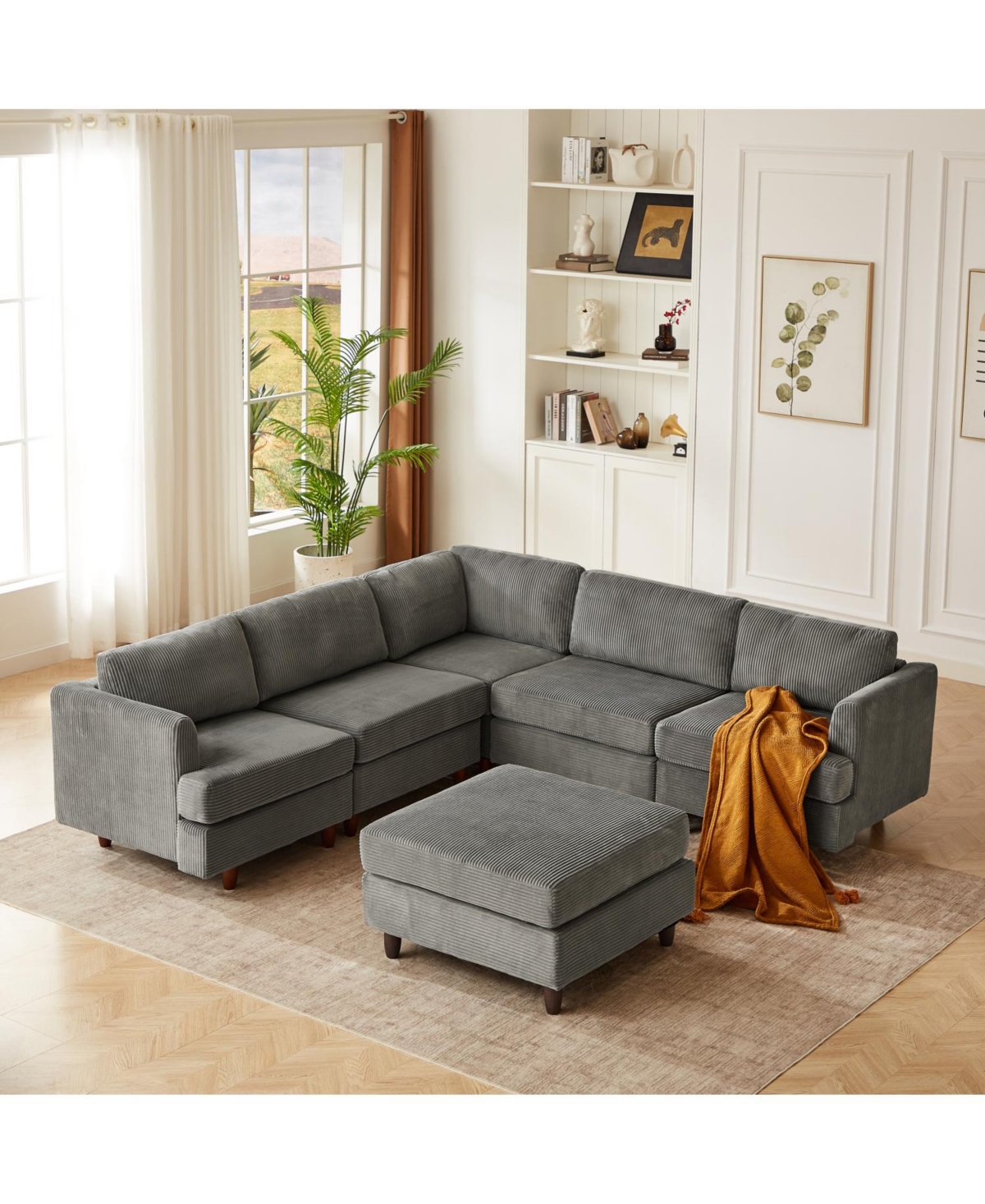 Click here for Streamdale Furniture Corduroy 6-Seater Modular Sec... prices