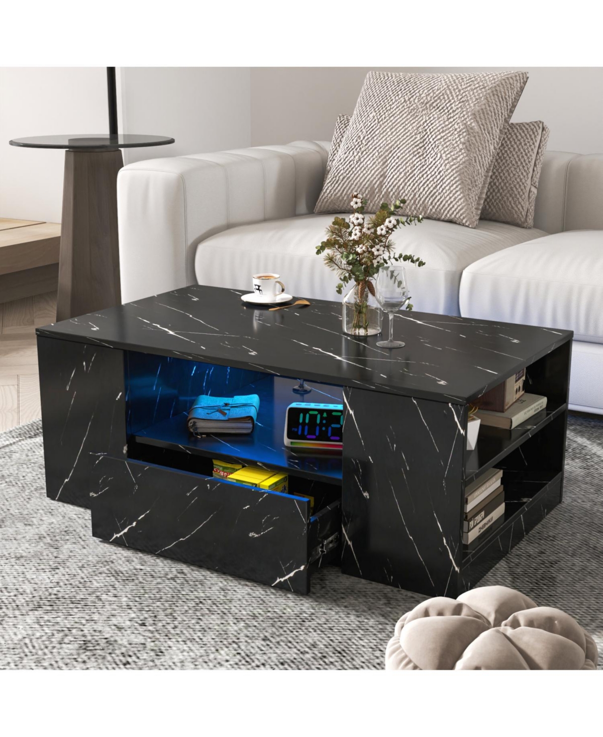 Click here for Streamdale Furniture Led Coffee Table with Storage... prices