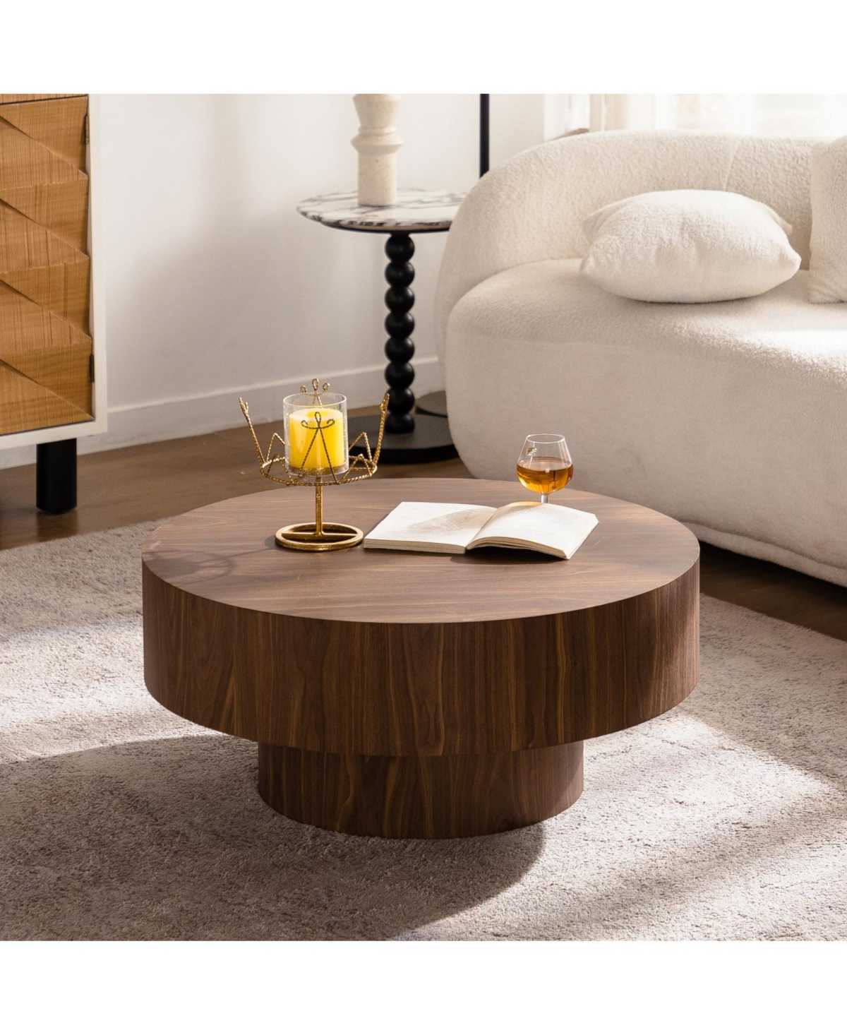 Click here for Streamdale Furniture Round Wood Coffee Table - 30.... prices
