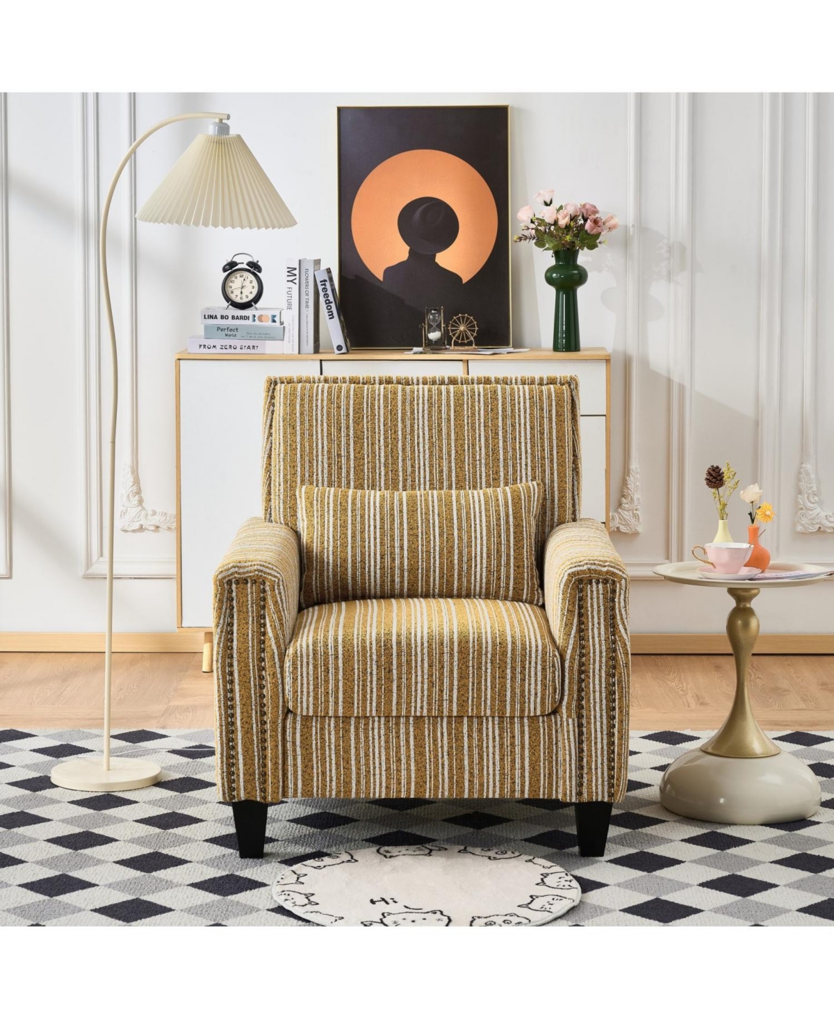 Click here for Streamdale Furniture Streamdale Yellow Striped Acc... prices
