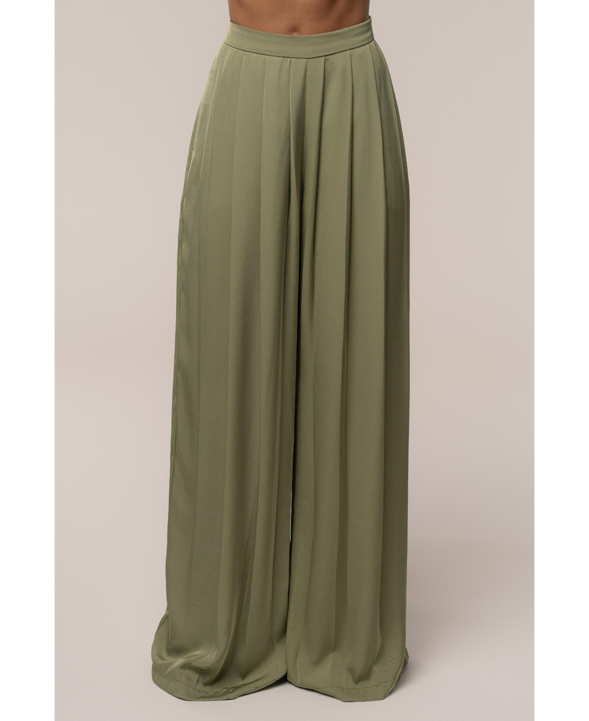 Click here for Jluxlabel Womens Clara Wide Leg Pleated Trousers -... prices